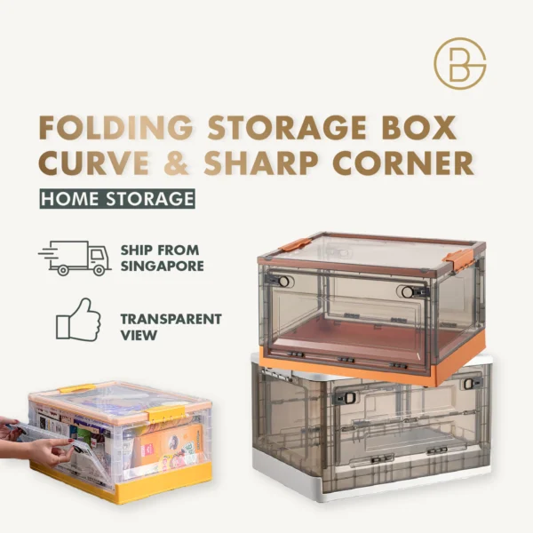 Foldable Transparent Storage Box With Wheels | Boxnet Pte Ltd